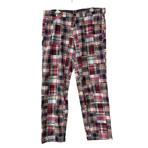 Brooks Brothers | Pants | Brooks Brothers 346 Patchwork Madras Plaid Straight Leg Pants Mens ...